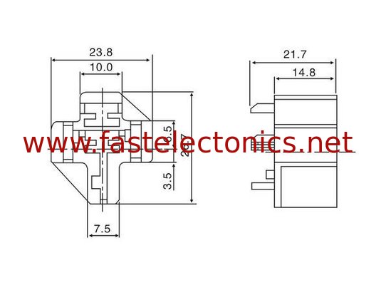 HFV4 pin type PCB automotive relay sockets