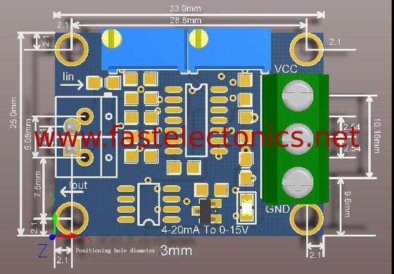 Current to voltage conversion module signal conversion conditioning 0~5v 3.3V 10V 15V 4~20ma transmitter