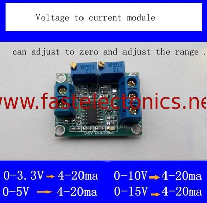 Voltage to current module signal conversion conditioning 0-3.3v/5v/10v/15v to 4-20mA transmitter