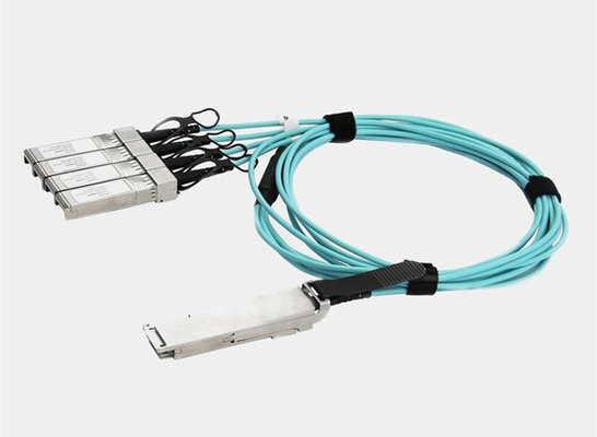 Breakout Optical Qsfp+ To Sfp+ Cable PVC Jacket For Gigabit Ethernet
