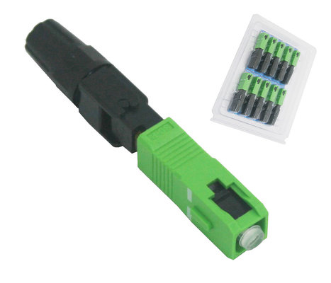 Telecom / LAN Fiber Optic Fast Connector SC APC Compact Size With OEM ODM Service