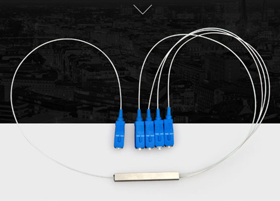 FTTH Low Insertion Loss Fiber Optic Splitter SC PC Connector For Local Area Networks