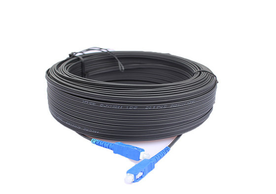 Simplex / Duplex Drop Wire Fiber Optic Cable Patch Cord G657A FTTH SC UPC 1-100M Length