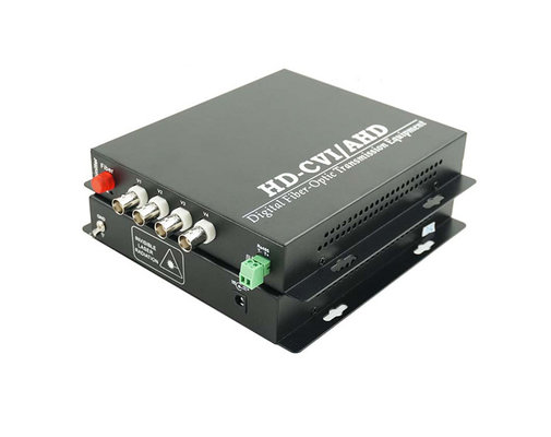 High Definition TVI CVI AHD Video to Fiber Converter 50MHz DC5V 2A for CCTV