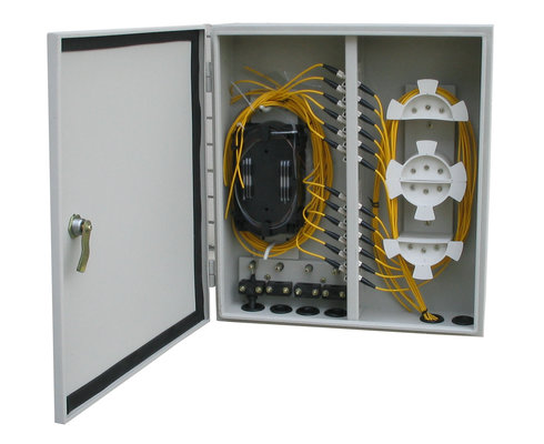 Outdoor 48 Fiber Distribution Box Wall Mount For Telecommunication