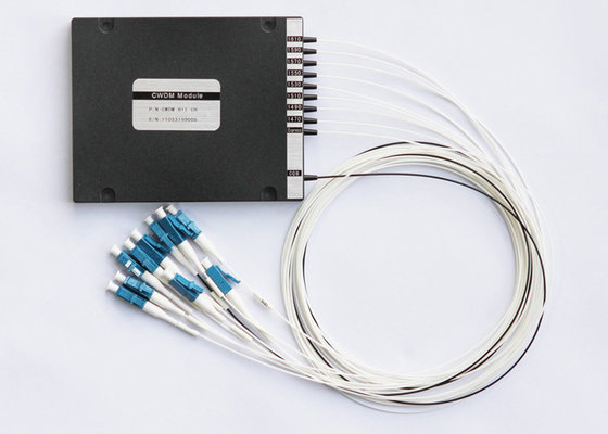 8+1 Channel CWDM MUX DEMUX Module 1270~1610 Wavelength High Stability