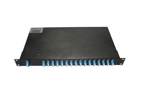 Rack Mount CWDM MUX DEMUX Module / Fiber Optic Multiplexer 1U 16CH With LC Connector