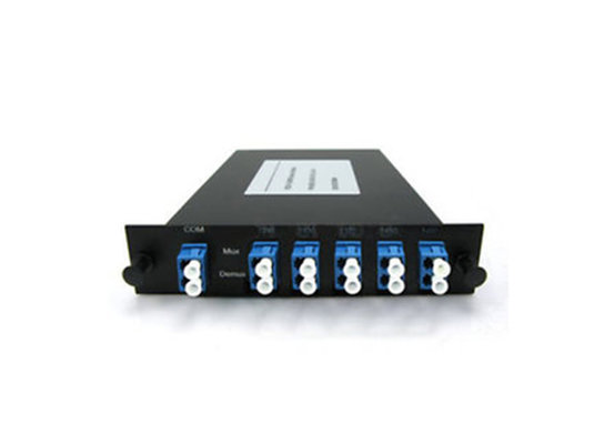 Black Optical Passive CWDM Multiplexer 8 Channels PVC Shell For CATV Links