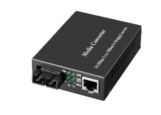 Unmanaged 10 100 Media Converter Fiber To Ethernet Single Mode 1310nm 20Km