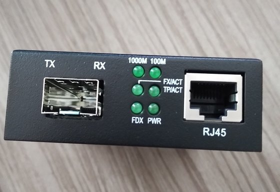 RJ45 To SFP Single Mode Media Converter Large Capacity With DIP Switch