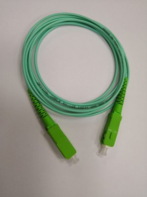 Communication Fiber Optic Patch Cables , SC / APC OM3 Fiber Jumper Cables
