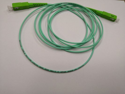 Communication Fiber Optic Patch Cables , SC / APC OM3 Fiber Jumper Cables