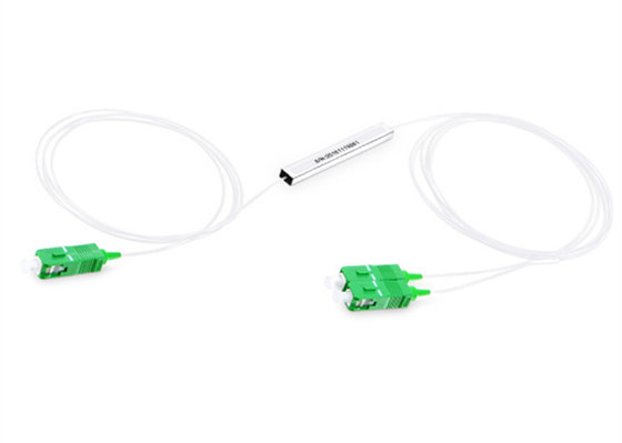 Single Mode 1x2 Fiber Optics Splitter G652D / G657A Type With SC APC Connector