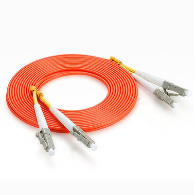 62.5/125 Duplex 2.0mm 1m LC Fiber Optic Cable Patch Cord 0.3dB Insertion Loss