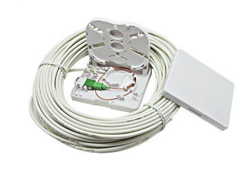 2 Port FTTH Mini Fiber Optic Patch Panel , Fiber Optic Termination Box ABS Material