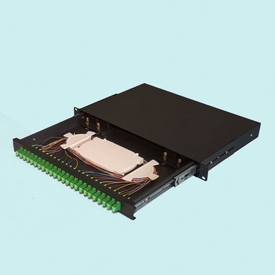 19" Rack Mount Fiber Distribution Box Frame 24 Core ODF Cold Rolled Steel Material