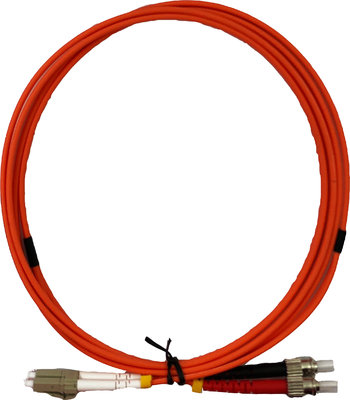 3ft Fiber Optic Jumper Cables , Multimode Fiber Patch Cord LC To ST Connectors