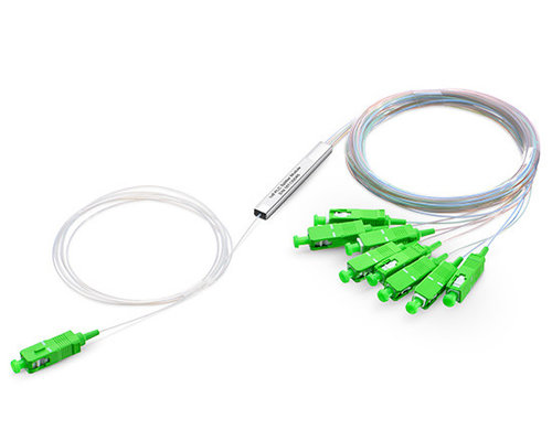 Passive PON Solution Fiber Optic Splitter MINI Steel Tube SC/APC 1x8 PLC Splitter
