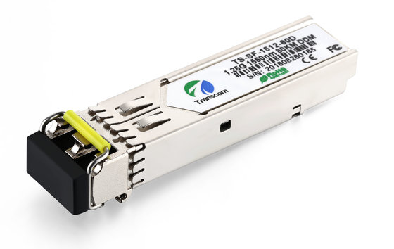 3.3V 1550nm Single Mode Fiber Optic Transceiver 1.25Gb/s Speed LC Connector