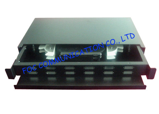 Sliding Type Fiber Optic Patch Panel 12 SC Duplex Port For Distributing Cables