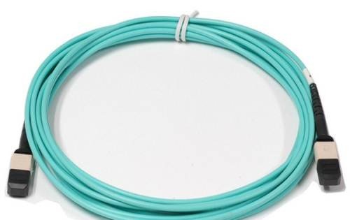 Green MultiMode MPO/MTP TO LC Fiber Optic Patch Cords 8 fibers