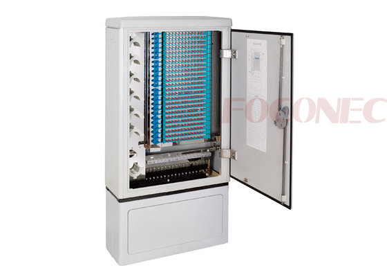 SMC / Stainless Steel Optical Fiber Cross Connection Cabinet with 576 Cores Splice
