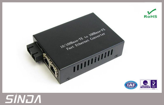 Full Duplex RJ45 ports Fiber Optic Media Converter for Tamper Switch 100Base - Fx