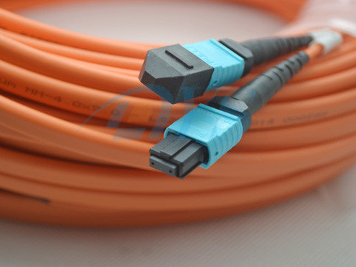 24 Fiber MPO/MTP Low Insertion Loss Optical Fiber Patch Cord , Active Equipment