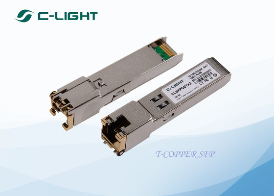 1.25G RJ45 100m SFP Transceiver Module , SFP-T Copper SFP Transceiver