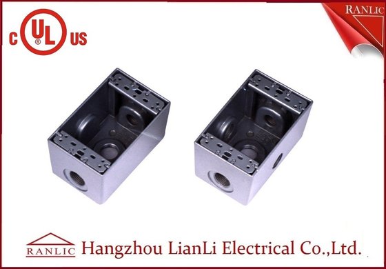 1/2" 3/4" Two Gang Electrical Box Waterproof Terminal Box Powder Coated , UL Listed