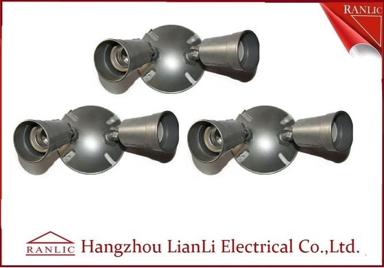 Gray Aluminum Die Casting Waterproof Terminal Box Pocelain Lamp Holder