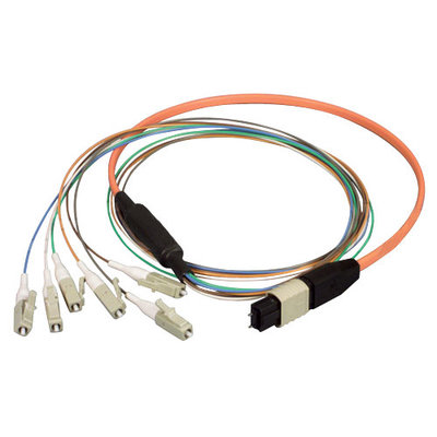 8 fibers optical MPO MTP Fanout Patch Cord for High Density Cable Management