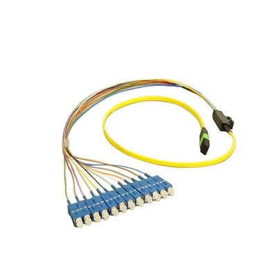 8 fibers optical MPO MTP Fanout Patch Cord for High Density Cable Management