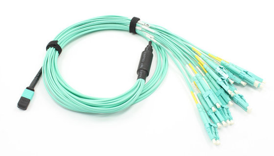 Custom high speed Fiber optical MPO to LC Patch Cord for QSFP module