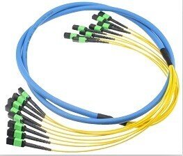 Multi mode MPO MTP Trunk Patch Cord with customized logo in Yellow