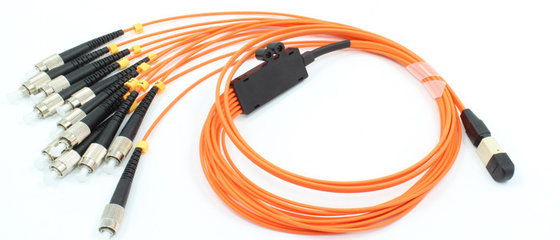 Orange 24 fibers MPO MTP mode conditioning patch cord cable assemblies