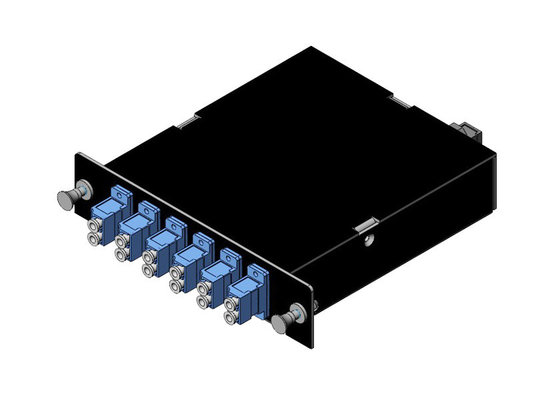 MTP / MPO to LC Singlemode Fiber Optic Cassette, 12 Fiber with LC Duplex SM Adapters