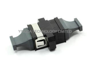 MPO / MTP OM3 10G Fiber Optic Adapter , Coupler Black Plastic 24 Fiber SC Adapter