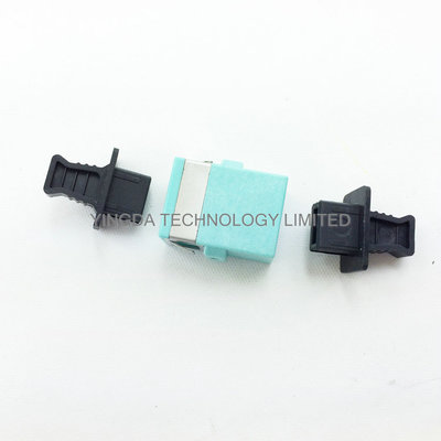 MPO / MTP OM3 10G Fiber Optic Adapter , Coupler Black Plastic 24 Fiber SC Adapter