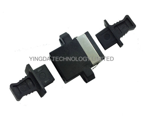 MPO / MTP OM3 10G Fiber Optic Adapter , Coupler Black Plastic 24 Fiber SC Adapter