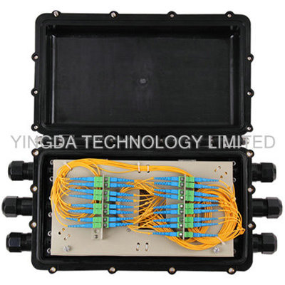 48 Fiber Optic Splitter Box With 1x16 PLC Splitter Mini Module 0.9mm Cable 6 Port