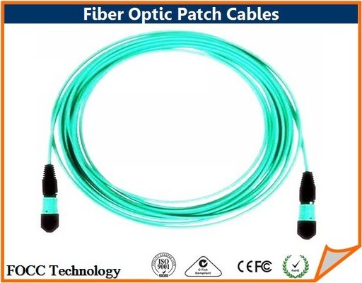Industrial Fiber Optic Patch Cables OFNP Plenum Jacket MTP / MPO Male Connectors