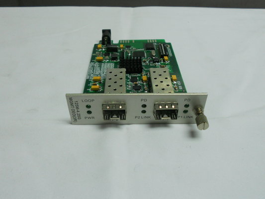 2U Rack 10G SFP To SFP Media Converter 16 Channel Supports Web SNMP Console