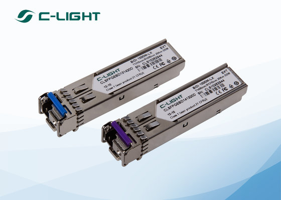 LC BIDI Optical Transceiver 20km 1000Base-BX WDM Bi-Directional SFP Module