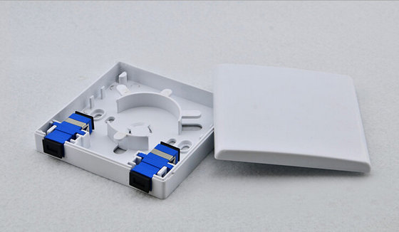 Small 86 Fiber Optic Terminal Box Socket Panel Plastic Shell SC 2 Adapter
