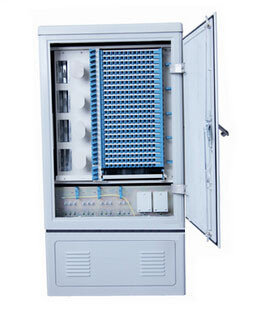 Fiber Optic Cross Connection Cabinet Stainless Steel 288 Cores
