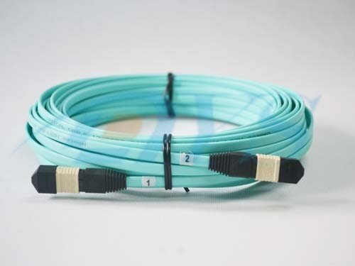 40G OM3 MPO/MTP Optical Fiber Patch Cord / Fiber Optic Jumper , Waterproof