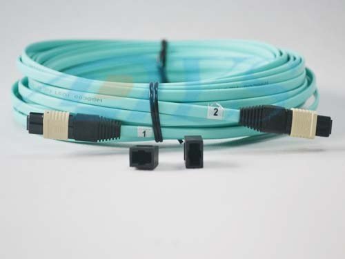 40G OM3 MPO/MTP Optical Fiber Patch Cord / Fiber Optic Jumper , Waterproof