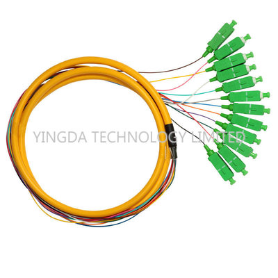 Media Converter 12 Fibers SC APC Fiber Optic Pigtail With Low Insertion Loss