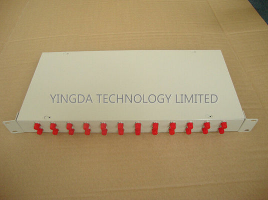 FC Rack Mount Single Mode Fiber Optic Patch Panel 24 Port  , ODF Patch Panel White Metal
